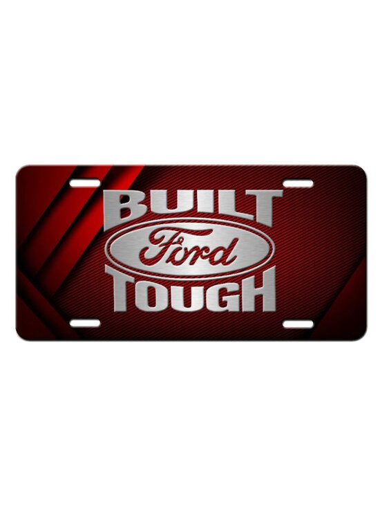 Accents | Built Ford Tough Metal Vanity Aluminum License Plate Tag New ...